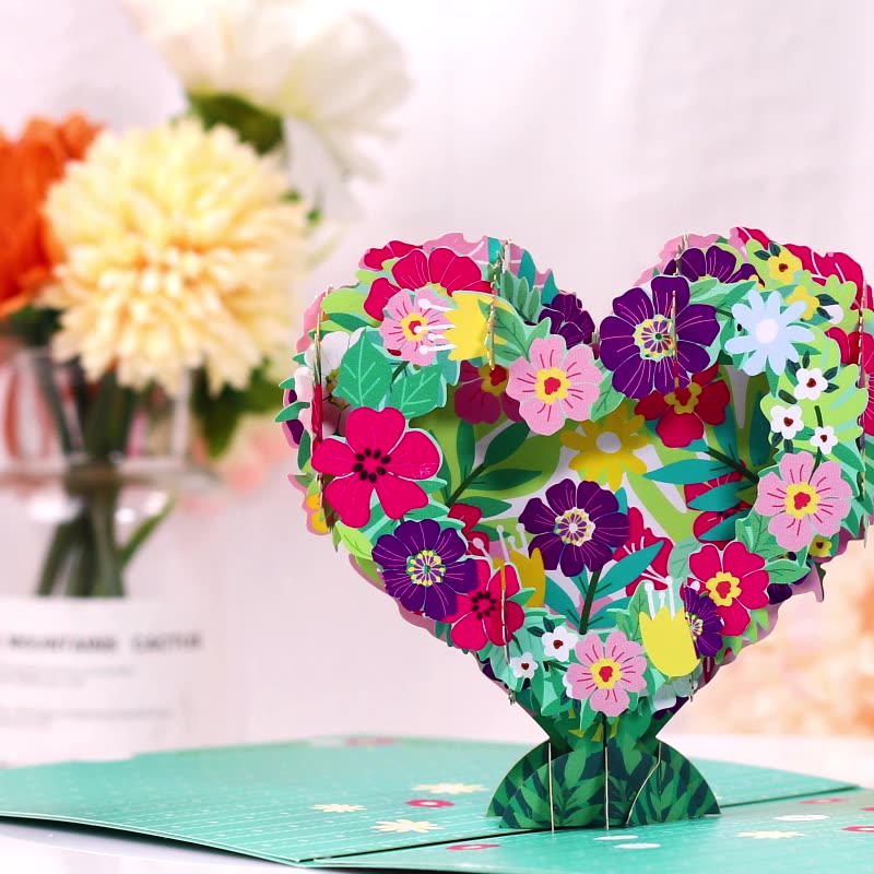 Mother's Day Card 3D Heart Wreath Card – 4FunGift