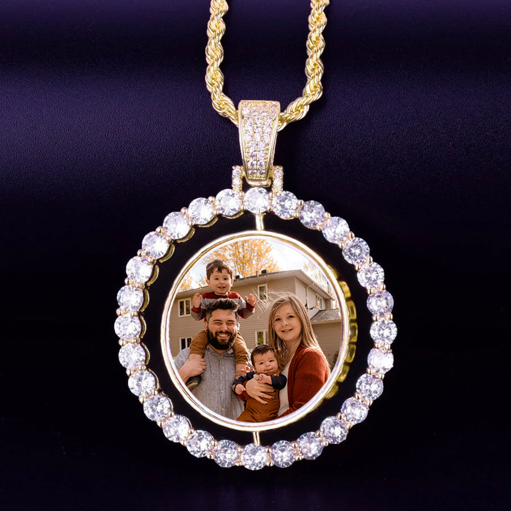 Custom Double Sided Spinning Photo Pendant – 4FunGift