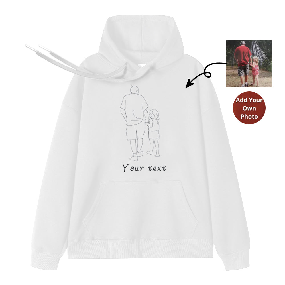 Custom Line Photos Hoodies Custom Text – 4FunGift
