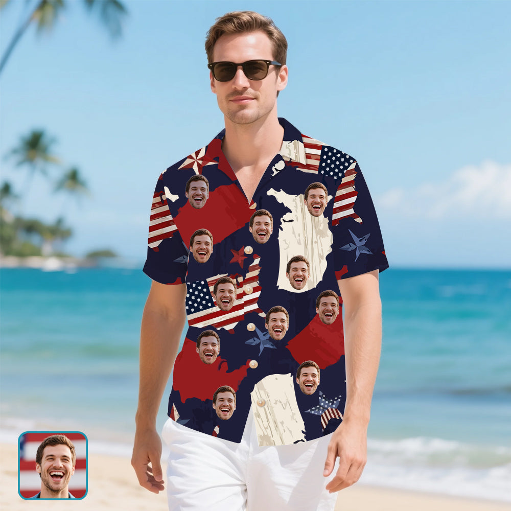 (Tax Included) Custom Face Personalized Independence Day Shirt For Fes ...