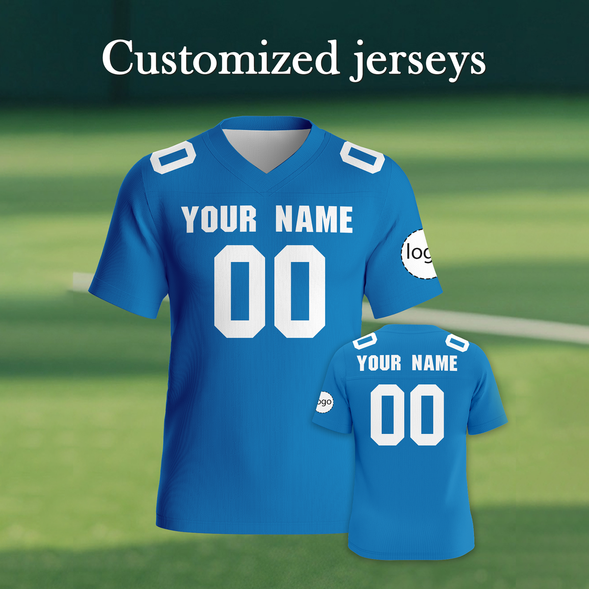 True Blue Solid Uniform - Team-Optional Monochrome Design – 4FunGift