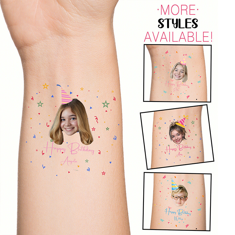 Birthday Custom Face Tattoo Body Face Tattoos Personalized Tattoo Temp ...