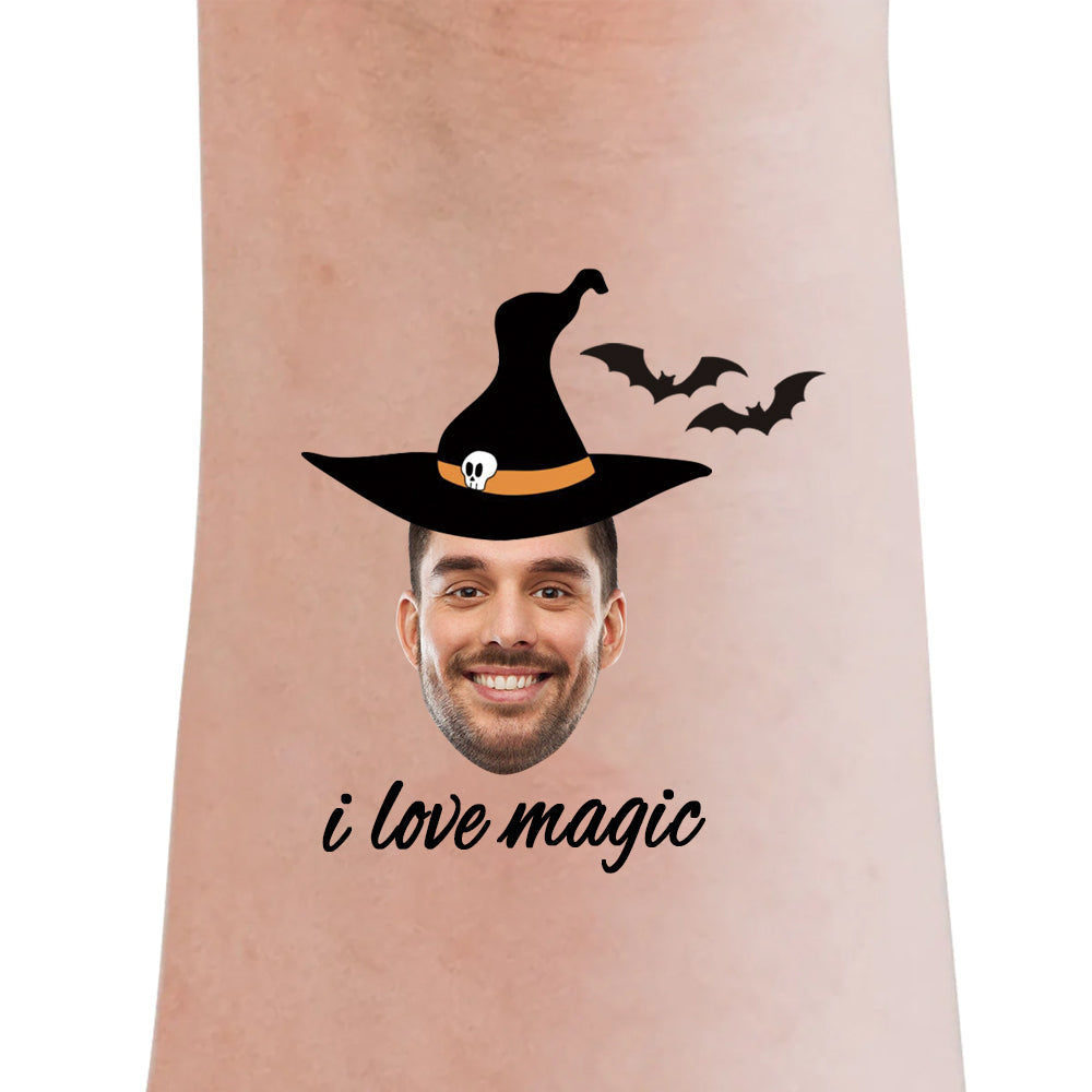 Halloween Tattoo Stickers Custom Witcher Photo I LOVE MAGIC – 4FunGift