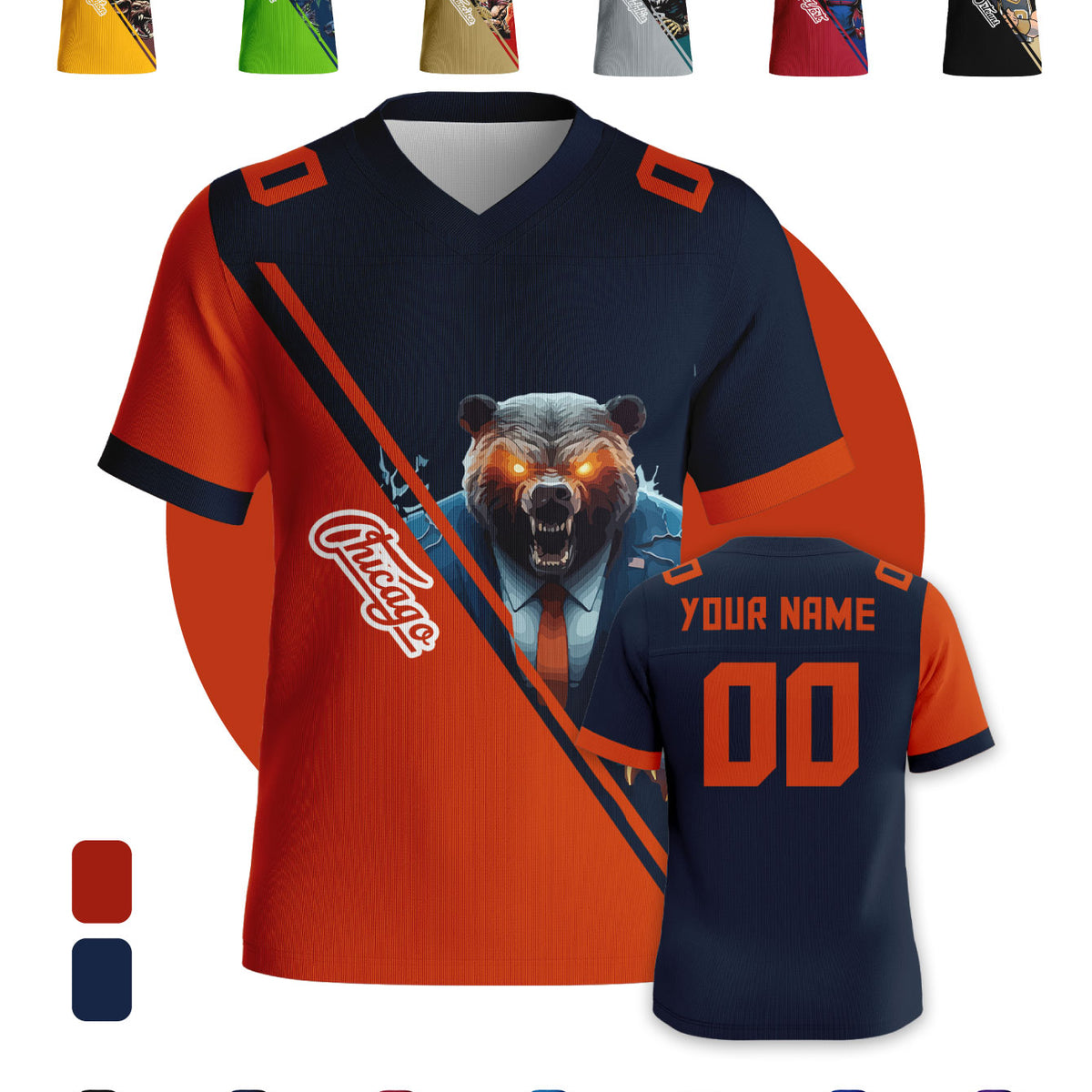 Kids' Custom Football Jersey - Custom Name & Number | Mascot Elements ...
