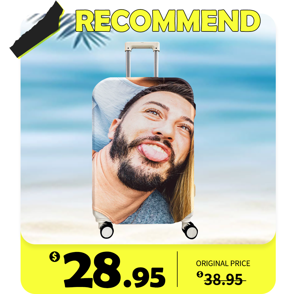 Summer Sale- Custom Personalized Funny Photo Luggage Cover Suitcase Co ...