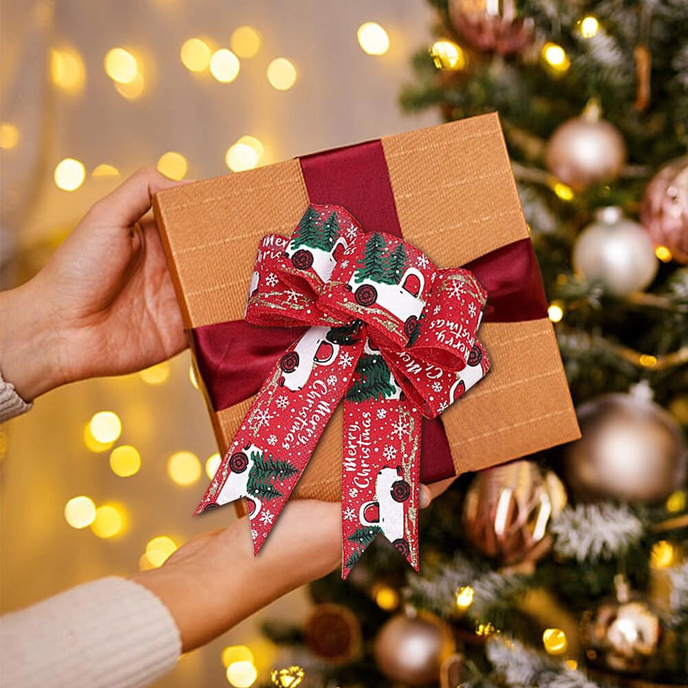 1 Roll Christmas Ribbon Elk Plaid Ribbon for Christmas Thanksgiving DI ...