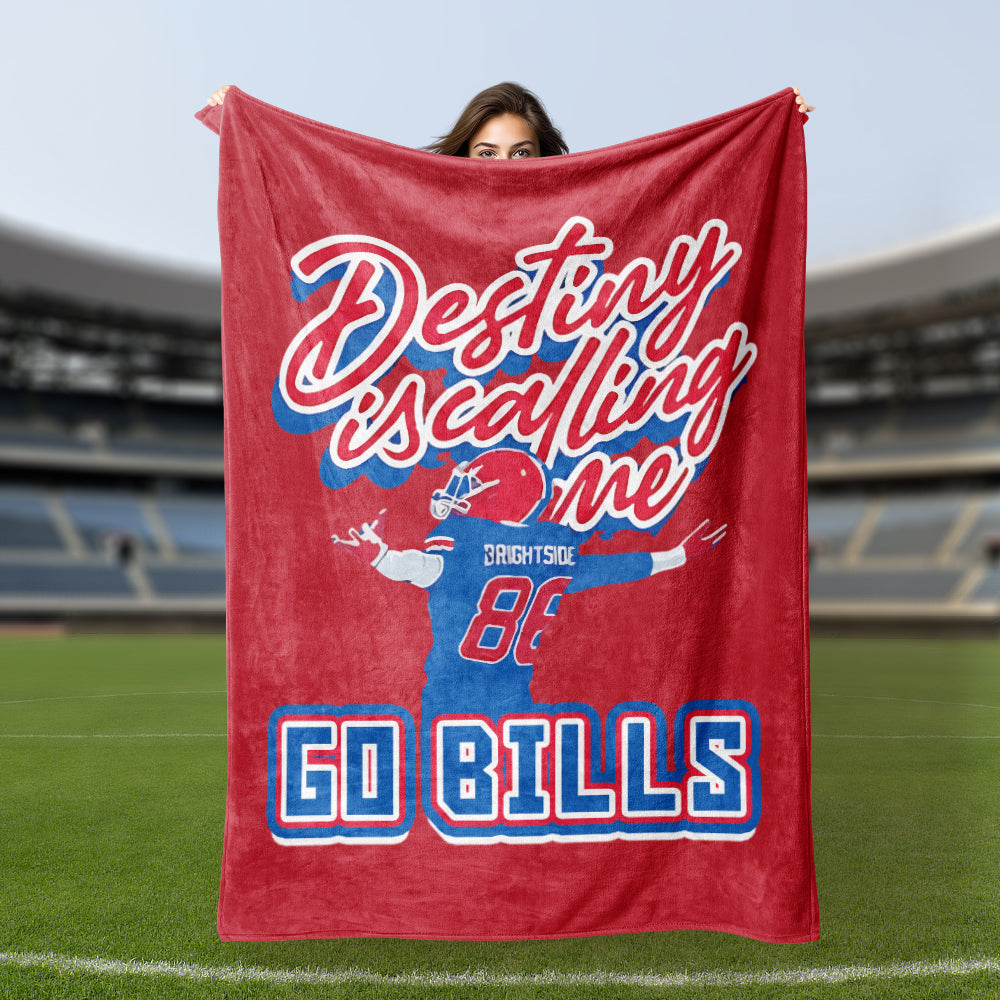 Dalton Kincaid Brightside Destiny is Calling Me Buffalo Bills Blanket ...