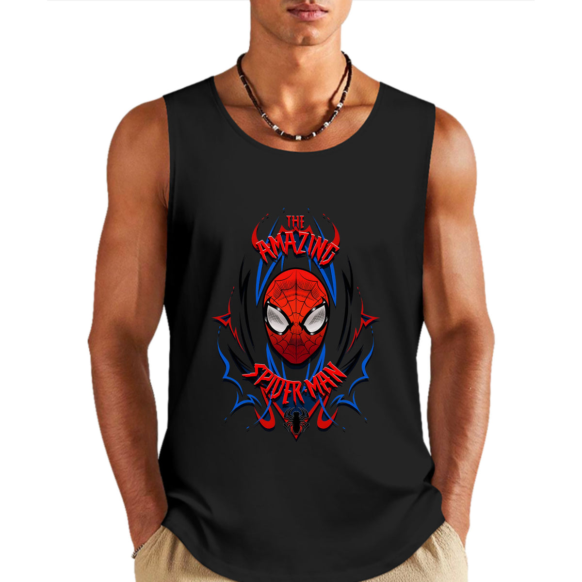 (Local Warehouse) Tank Top Marvel Mech Strike Spider-Man - Cuello Redo ...