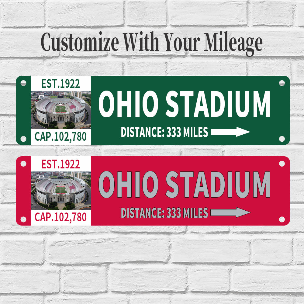 Ohio Stadium, Custom Street Iron Sign for Ohio Buckeyes Fan, Personali ...