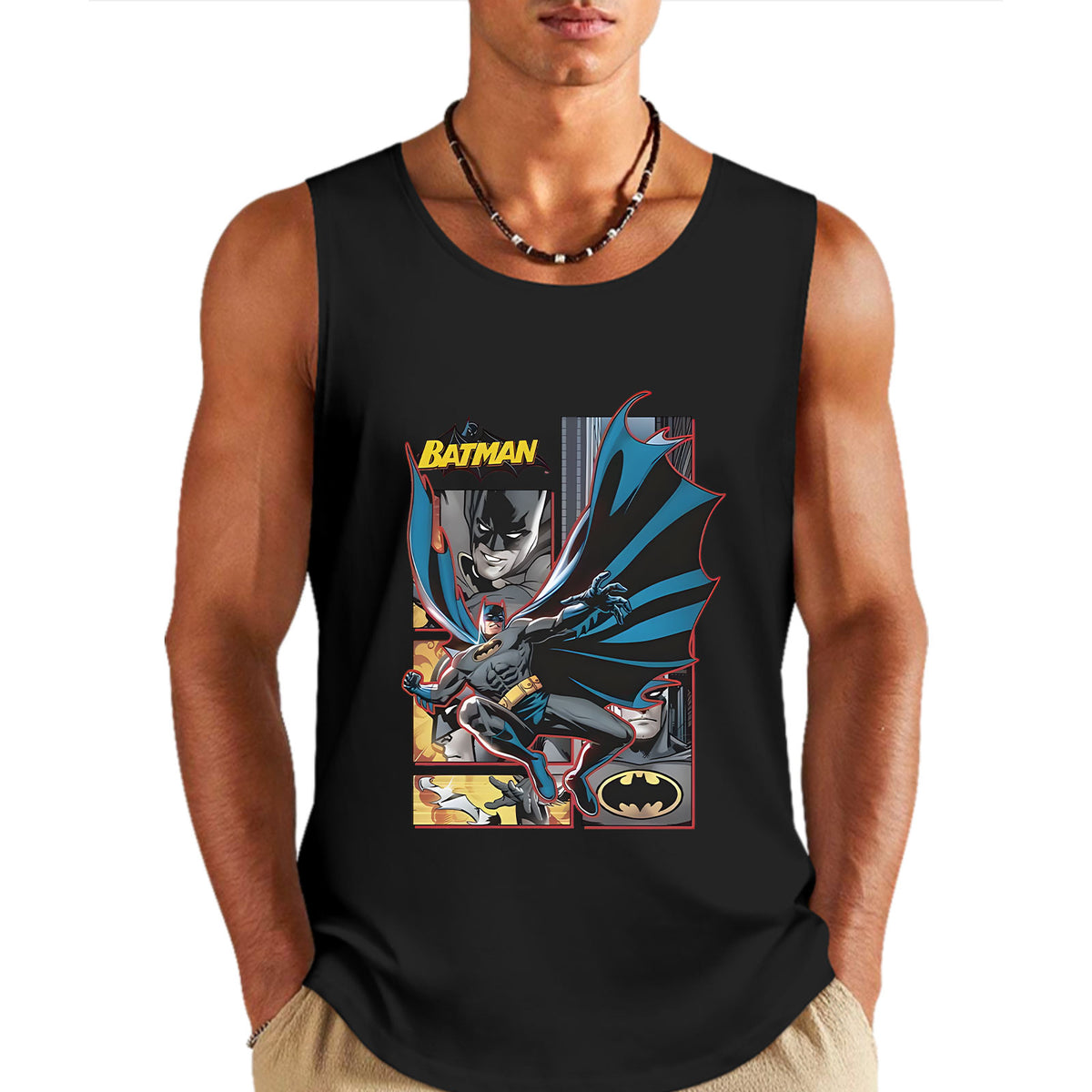 (Local Warehouse) Batman JLA Comic Panel Tank Top - DC Superhero Graph ...