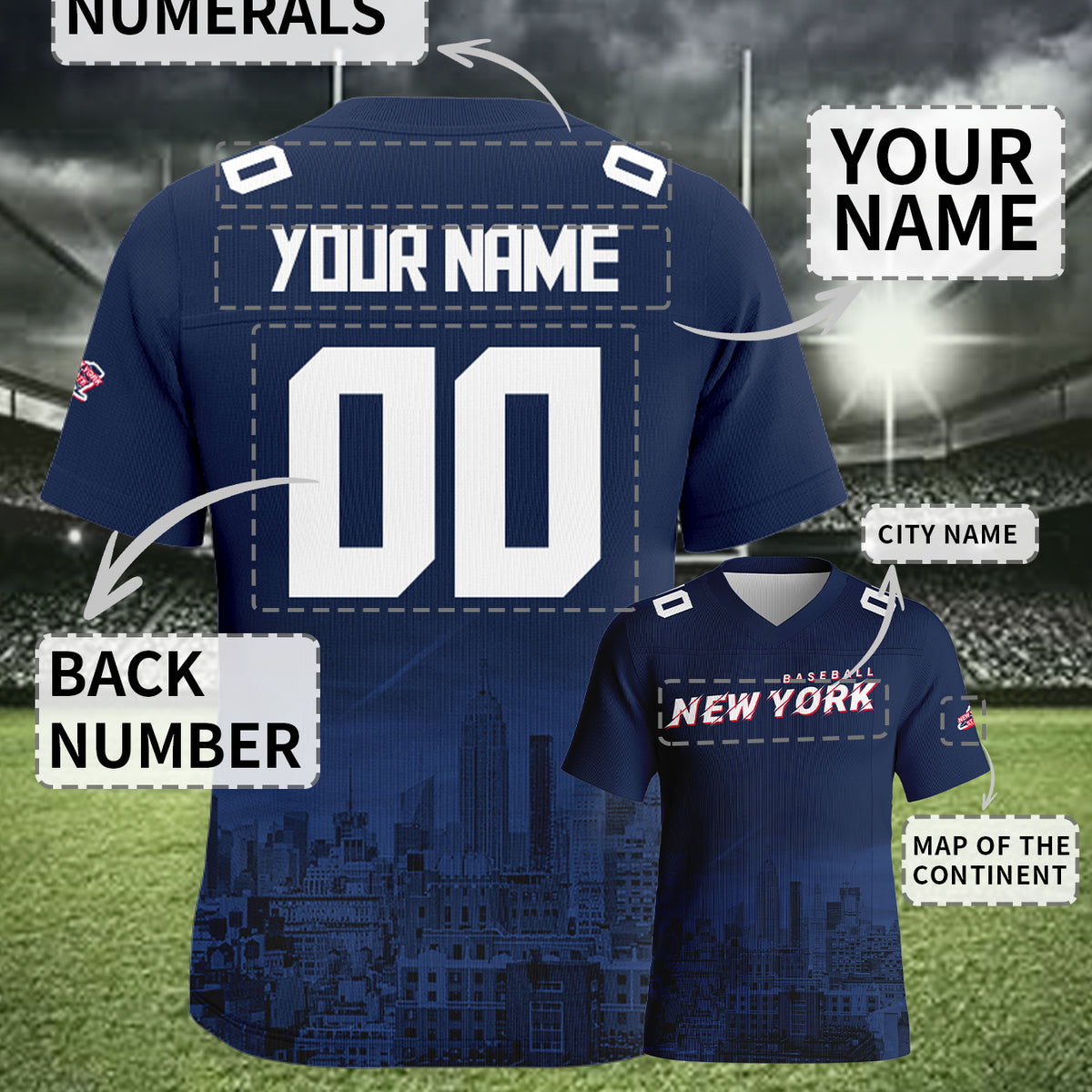Men's Gridiron Frontier Custom Football Jersey Custom Name & Number Op ...