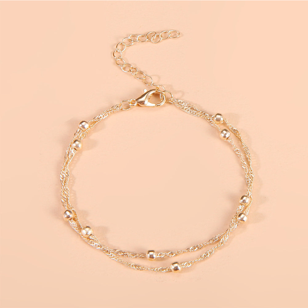 4FunGift® Ripple Bead Chain Double Layer Bracelet