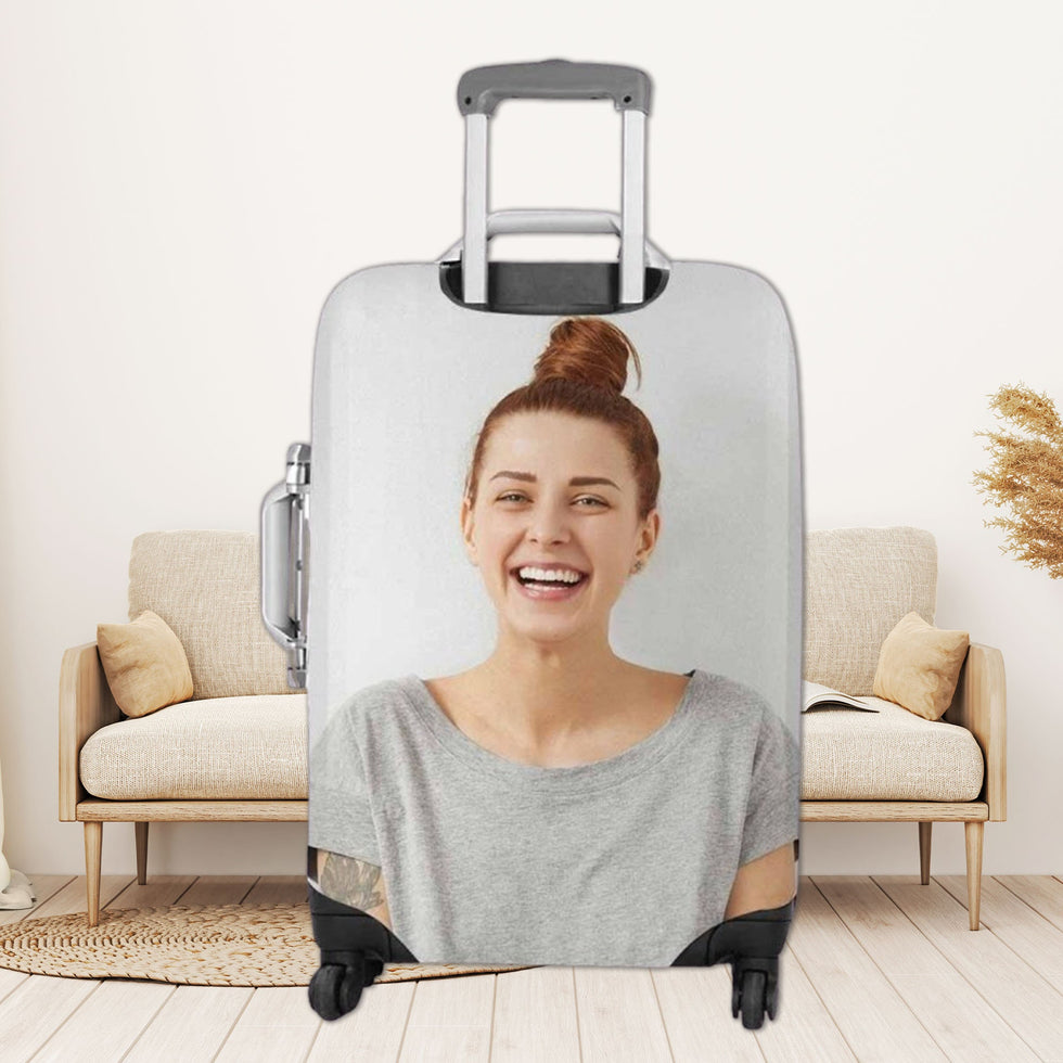 Summer Sale- Custom Personalized Funny Photo Luggage Cover Suitcase Co ...
